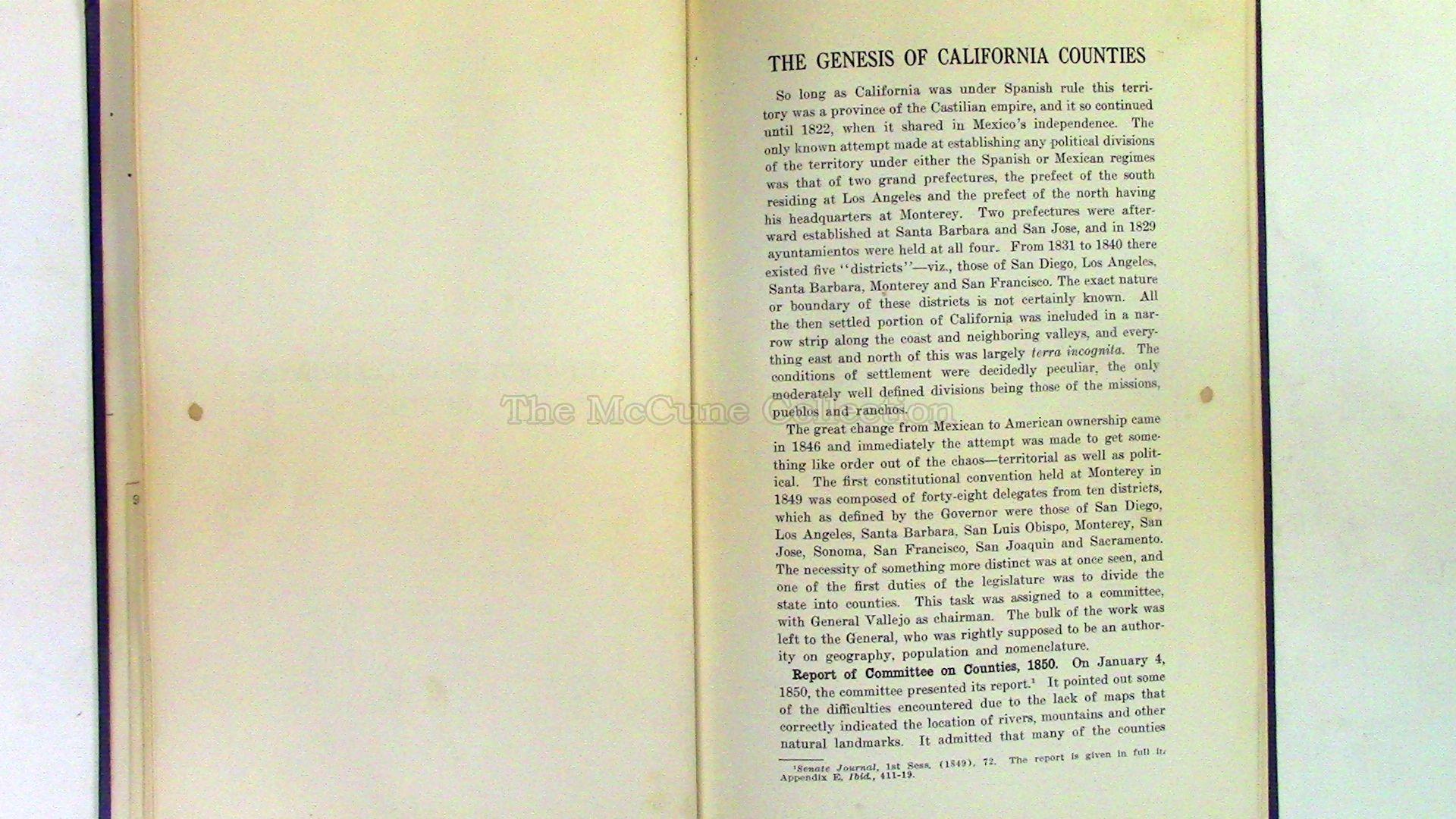 The Genesis of California Counties • The McCune Collection